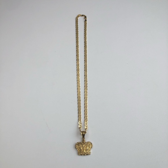 Accessories | Mens Chunky Gold Chain King Crown Pendant Necklace | Poshmark